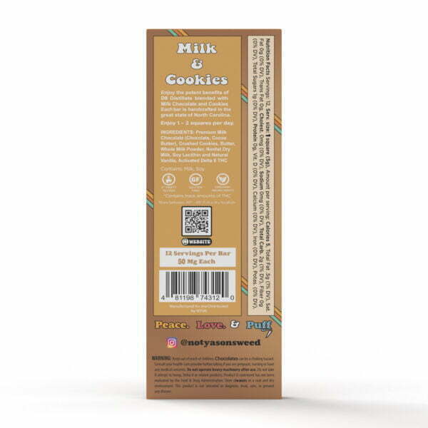 Not Your Sons Weed Chocolate Bar Delta 8 600mg Milk And Cookies